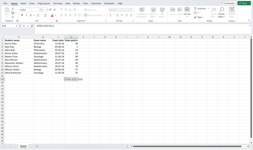 Calculate Standard Deviation In Excel: A Guide