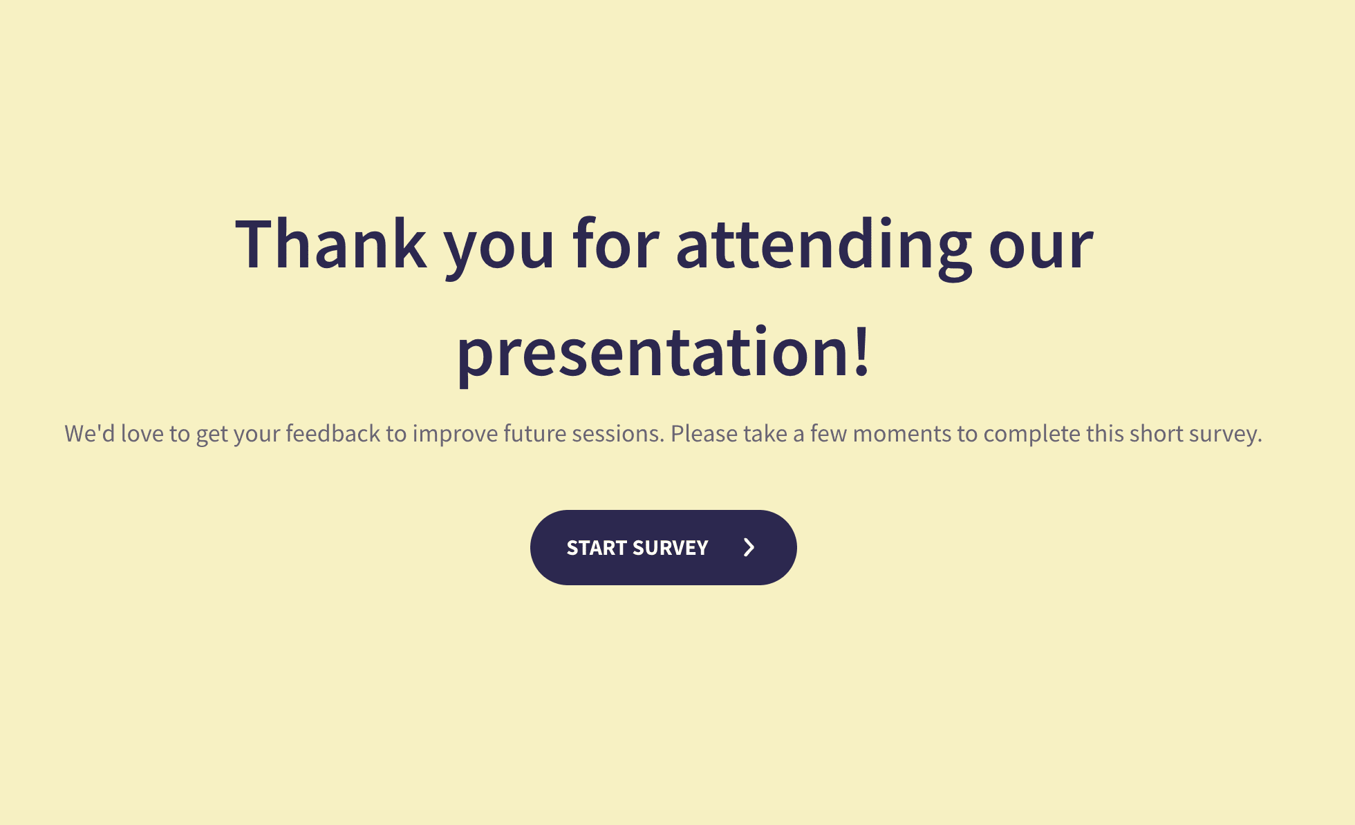 Post Presentation Survey Form Template for Feedback