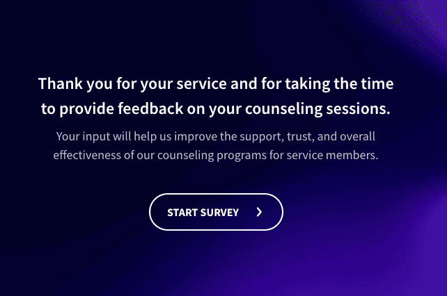 Military Counseling Session Feedback Survey Template