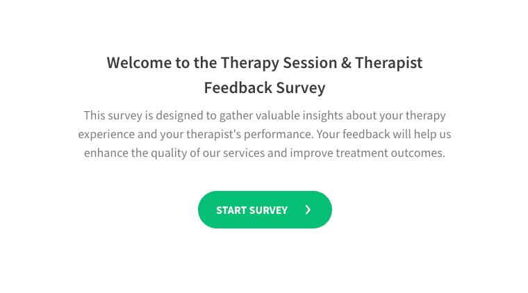 Therapy Session & Therapist Feedback Survey Template