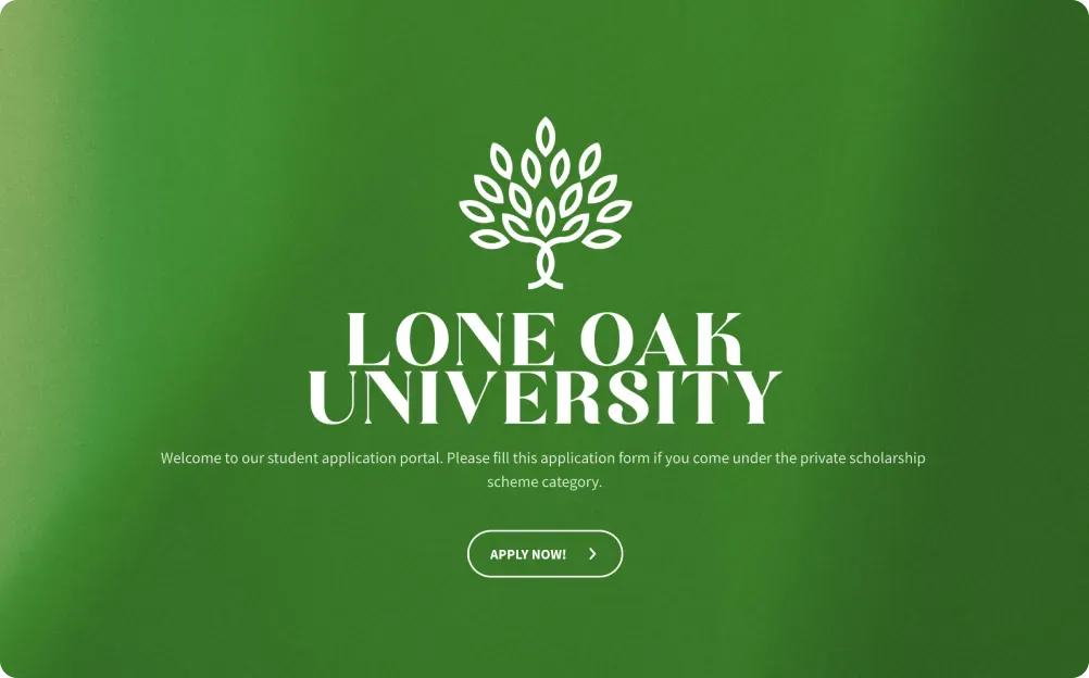 Online University Application Form Template | SurveySparrow