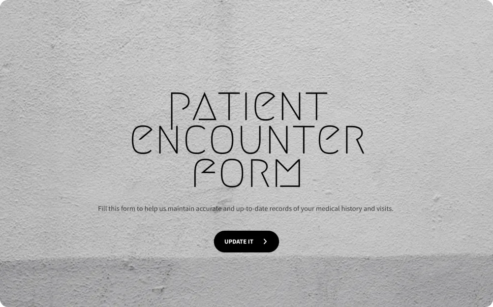 Patient Encounter Form Template | SurveySparrow
