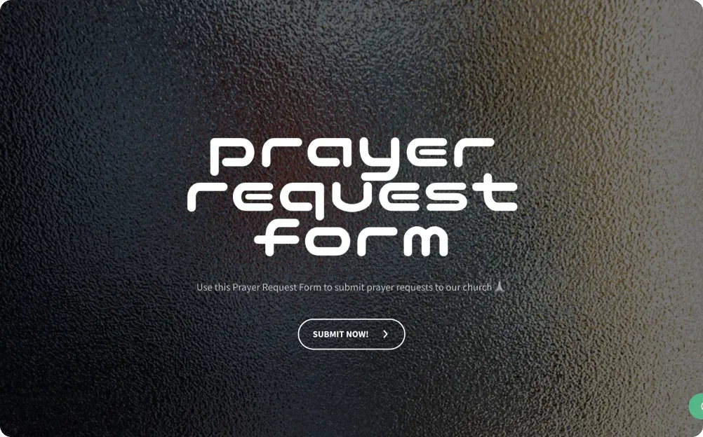 Prayer Request Form Template | SurveySparrow